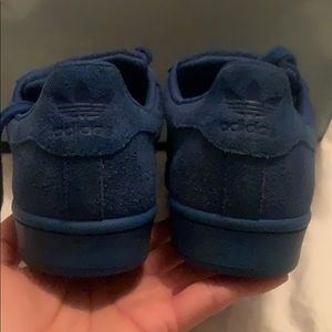 adidas | Shoes | Adidas Blue Suede Tennis Shoes | Poshmark